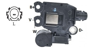 REGULADOR VOLTAGEM ALTERNADOR 14V TOYOTA ETIOS - IKR5492